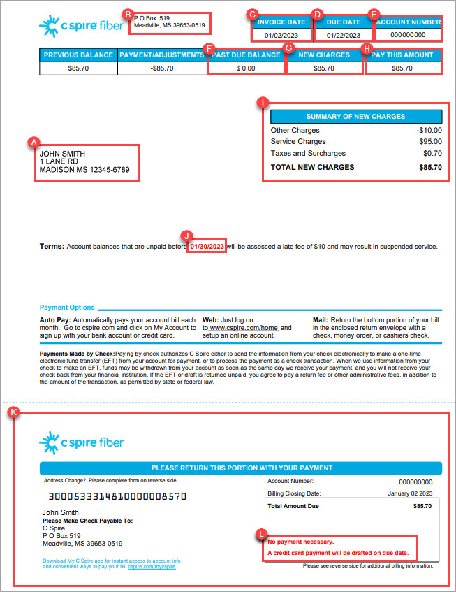 How to understand your C Spire Home bill