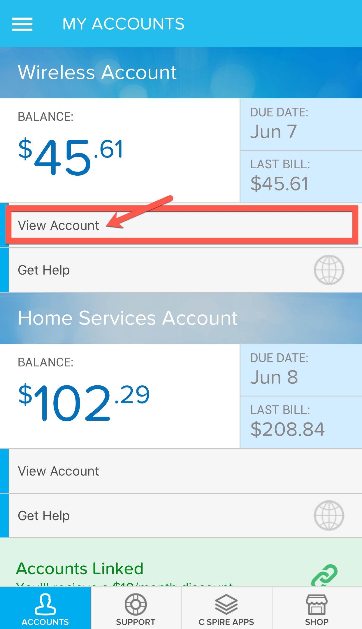 How to pay your bill using the My C Spire app