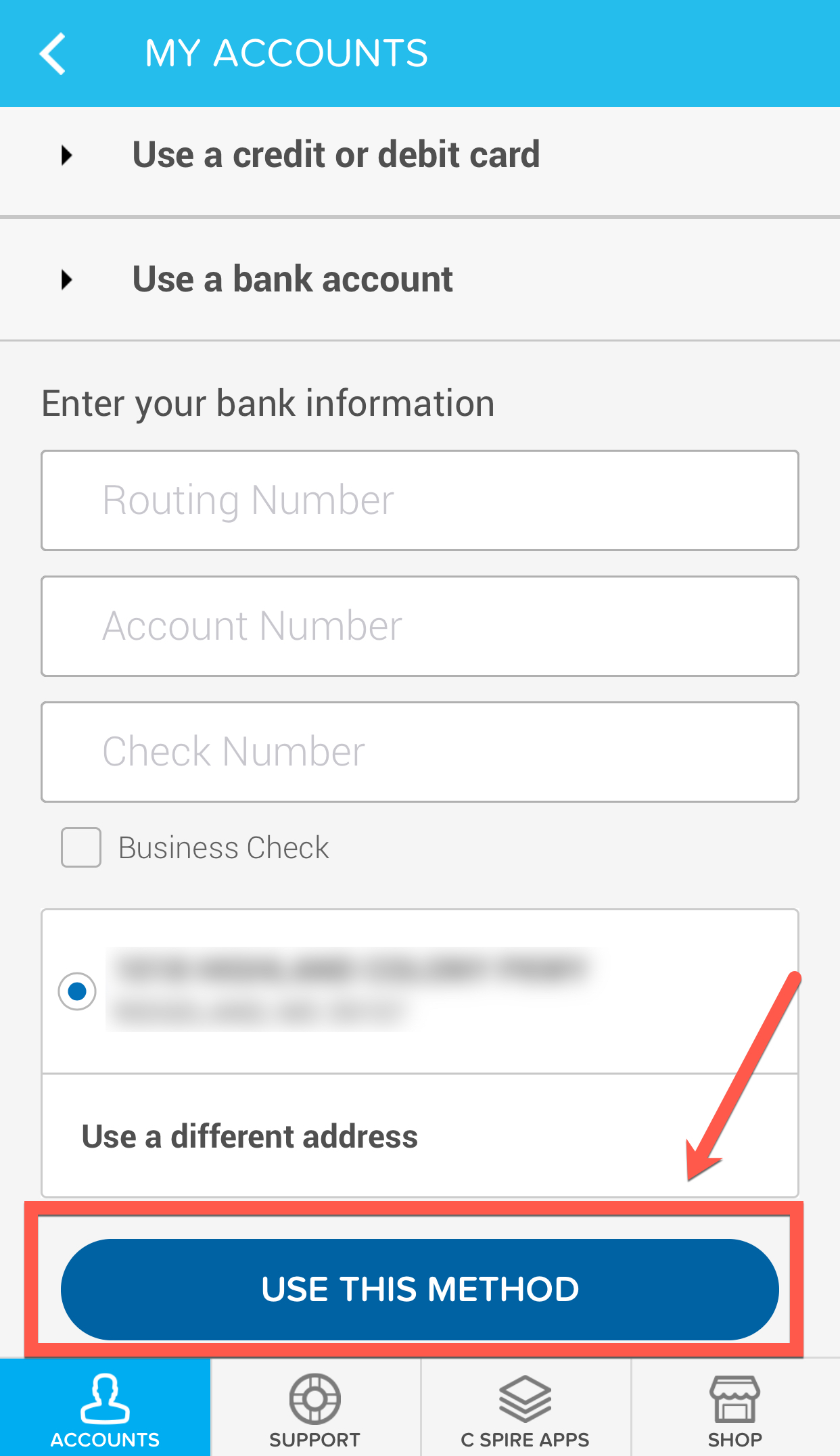 How to pay your bill using the My C Spire app