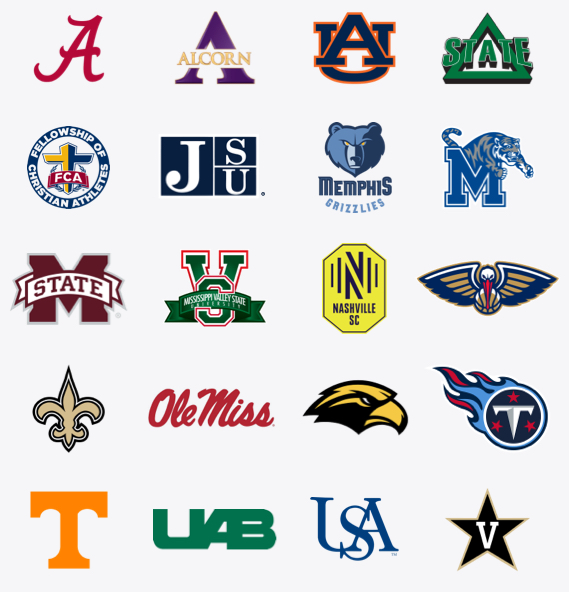 professional sports teams colors